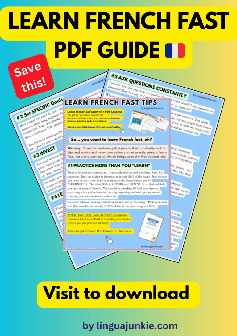 10+ Easy French PDF Lessons for Beginners